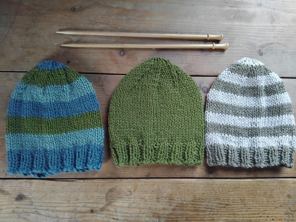 Simple Baby Hat Knitting Pattern Using 2 Straight Needles - The Wild ...